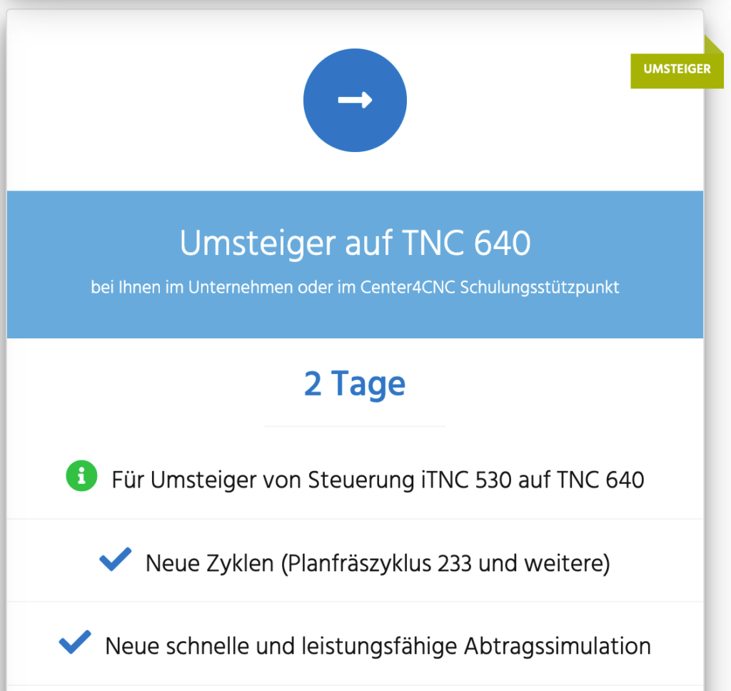 Jetzt neu: Umsteigerkurs HEIDENHAIN TNC 640 - center4cnc