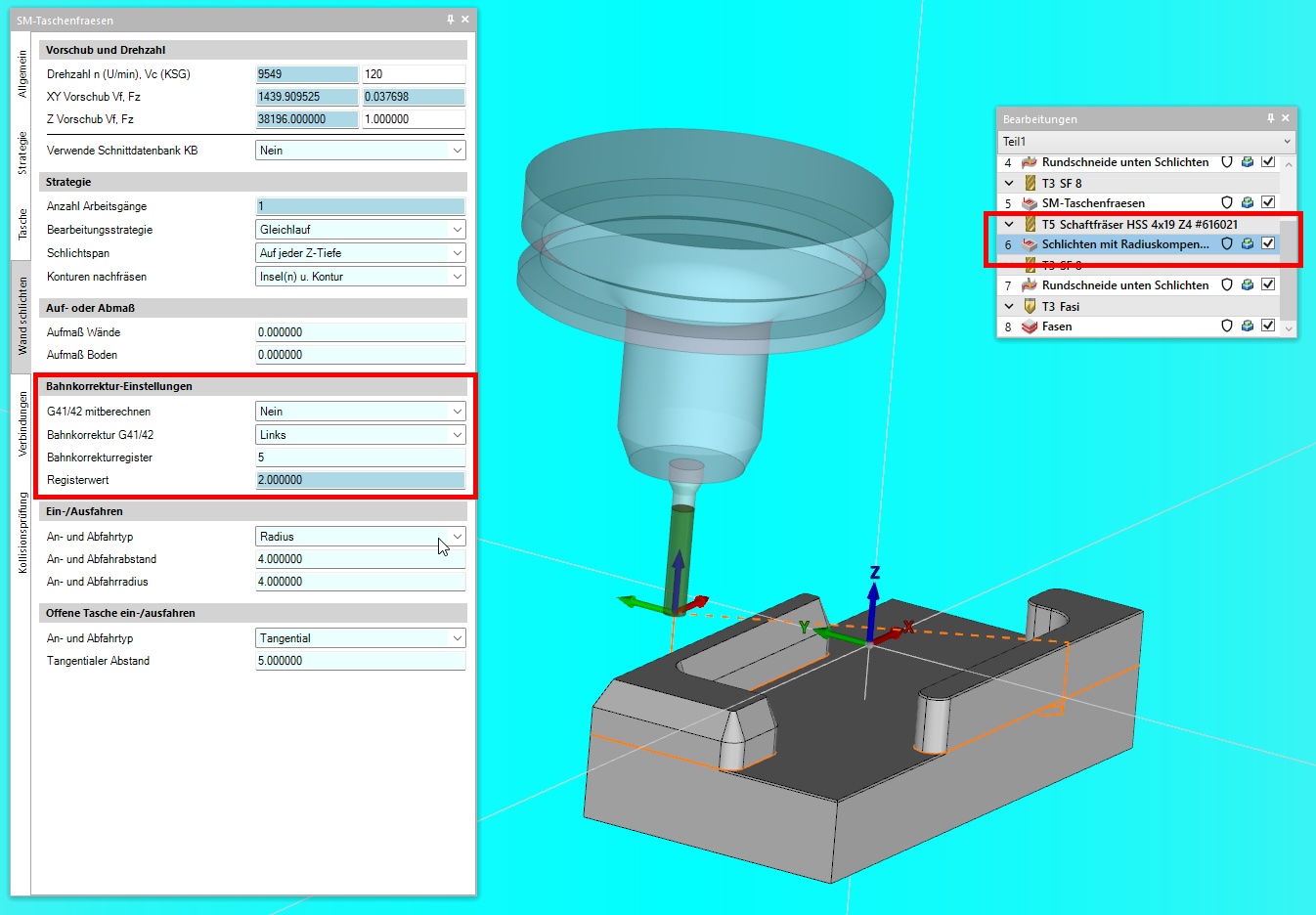 Optimale Bahnkorrektur Einstellungen in der Schlichtbearbeitung – center4cnc